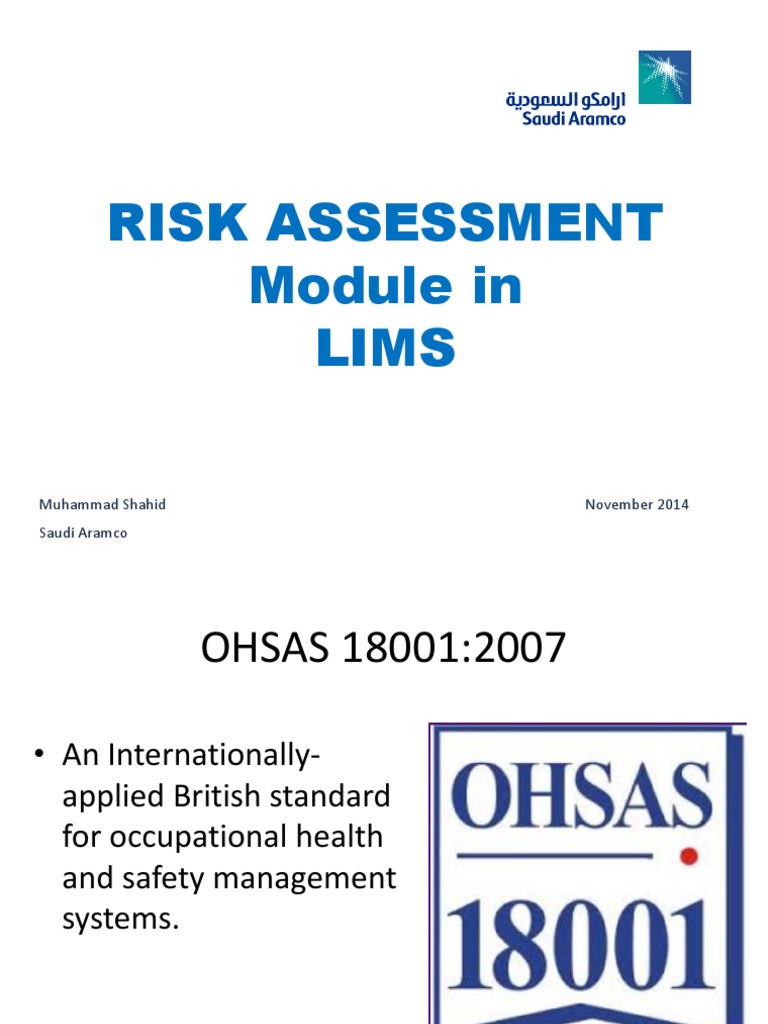 Aramco - Risk Assessment PDF | PDF