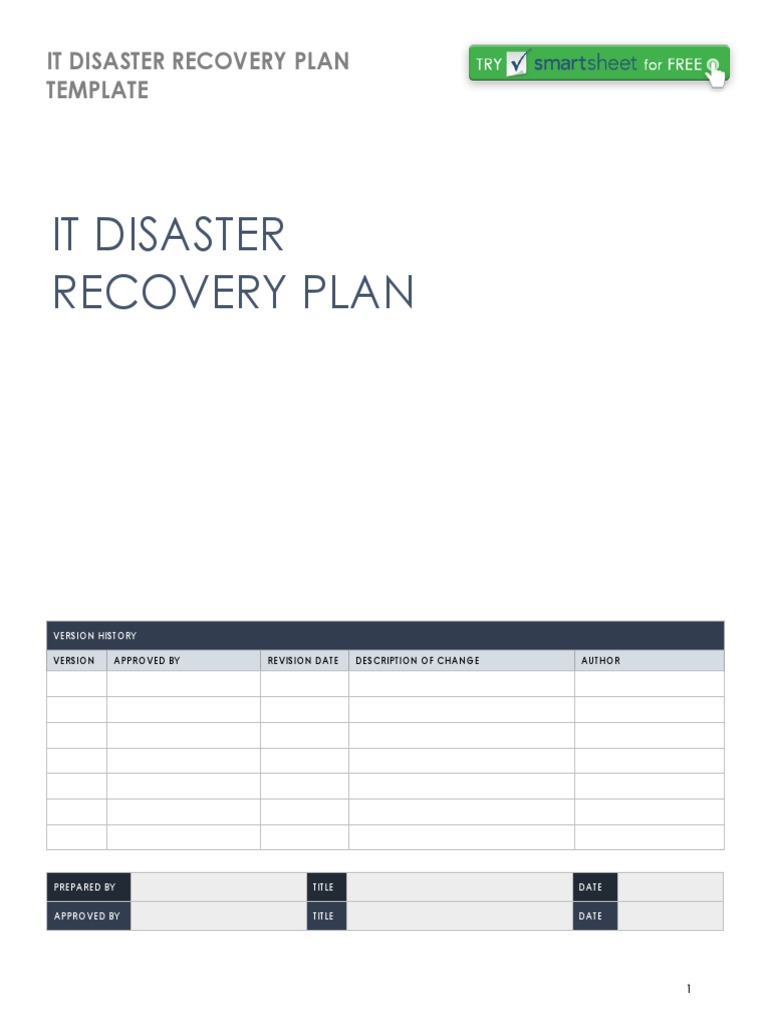 IT Disaster Recovery Plan Template | PDF | Disaster Recovery | Emergency