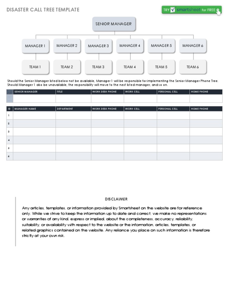 Disaster Call Tree Template | PDF