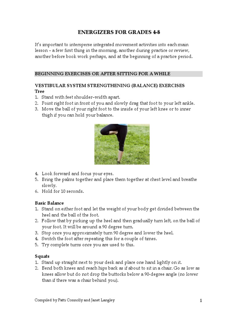 Grades 4-8 Integrated Movement Ideas - Final | PDF | Human Anatomy