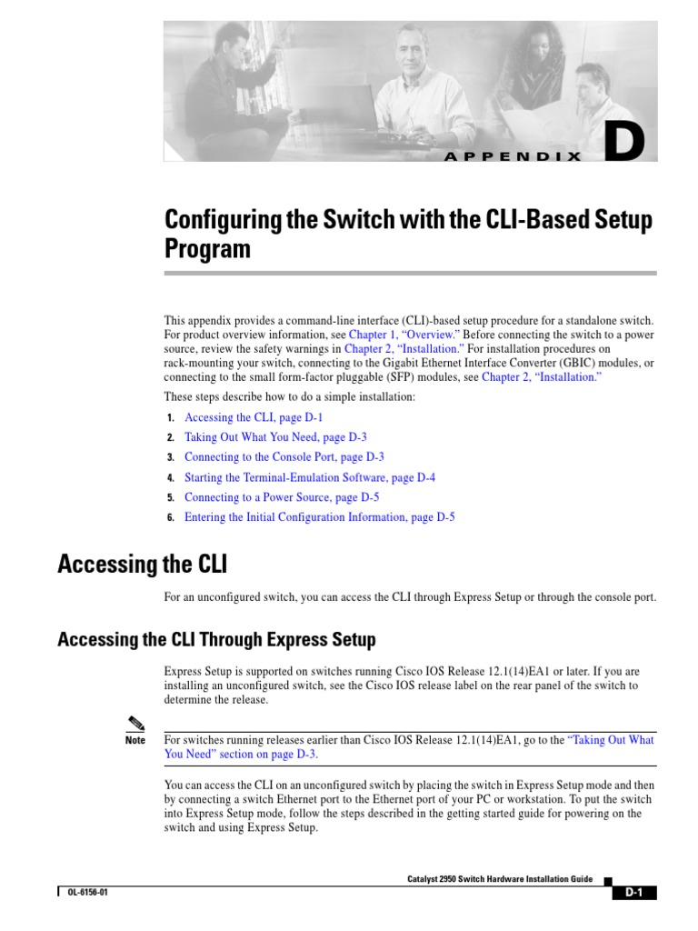 Configuring The Switch With The CLI-Based Setup Program | PDF | Command Line Interface | Ip Address