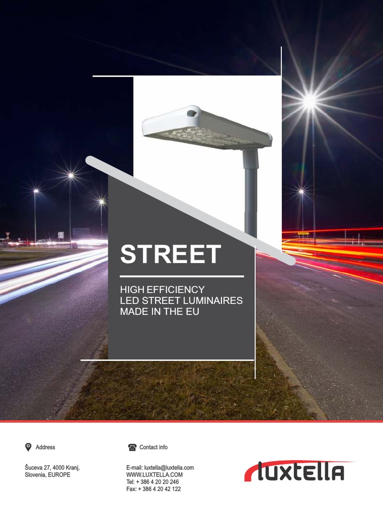 Street: High Efficiency Led Street Luminaires Made in The Eu | PDF ...