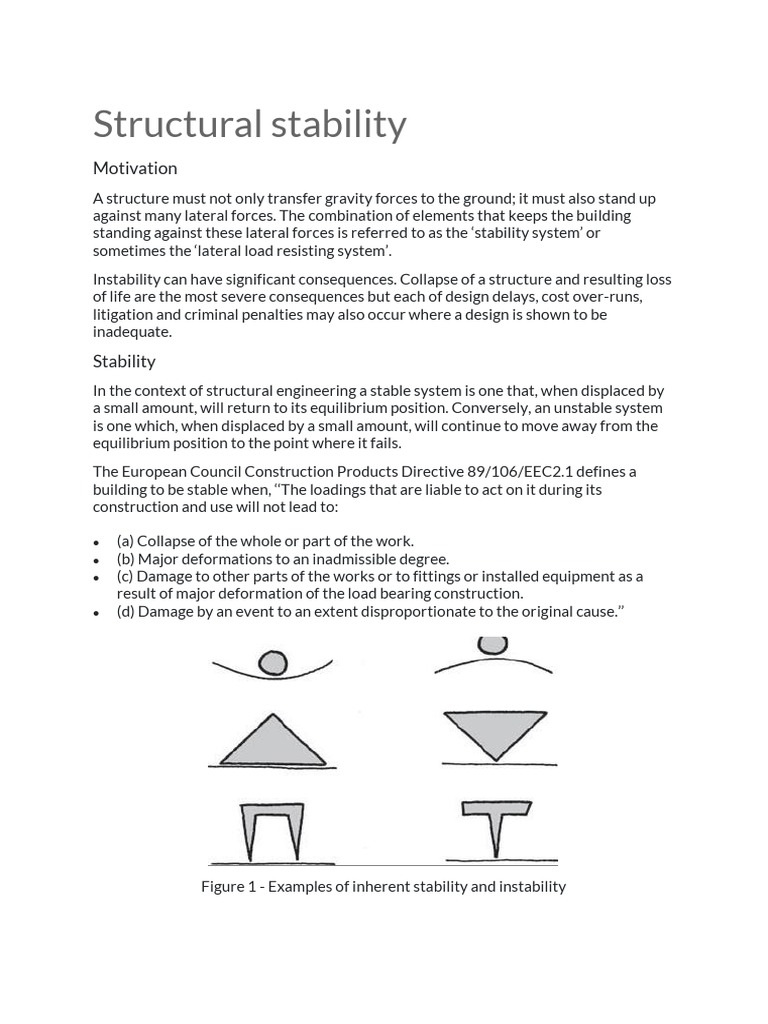 Structural Stability | PDF | Force | Classical Mechanics