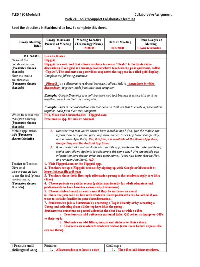 Collaborative Learning Tools Guide | PDF