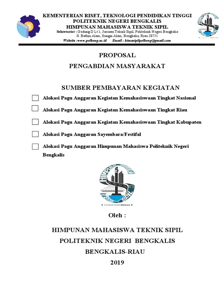 Proposal Pengabdian Masyarakat 2019 | PDF