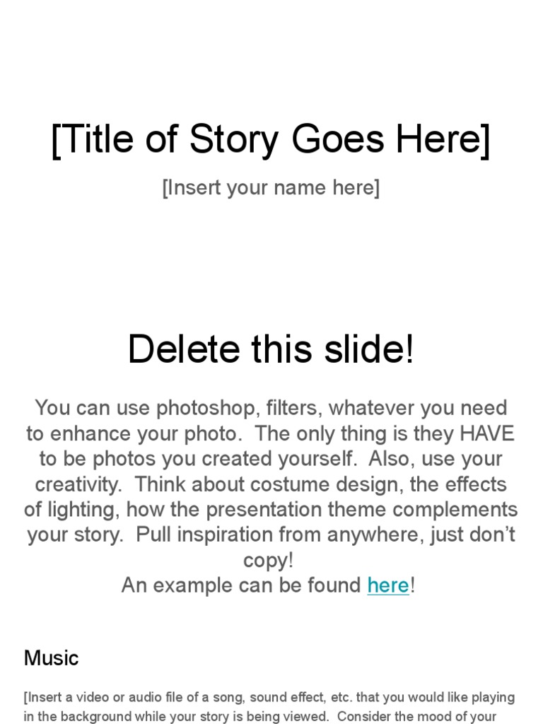 Photo Story Project | PDF