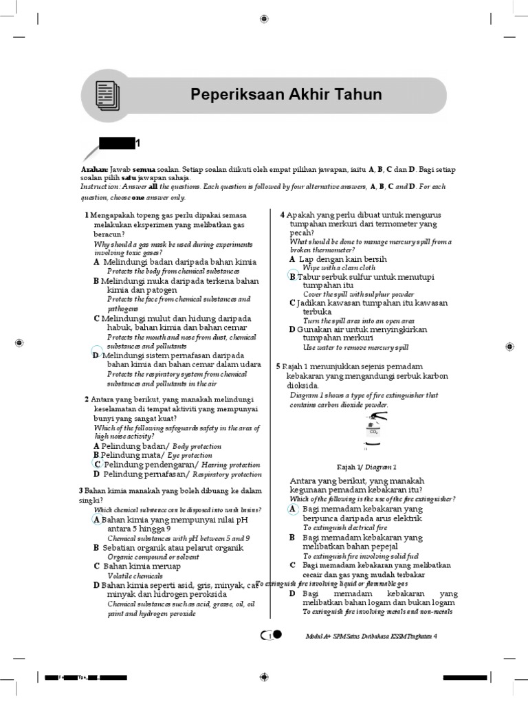 Modul F4 Sains Tg4 Peperiksaan Akhir Tahun & Jawapan | PDF