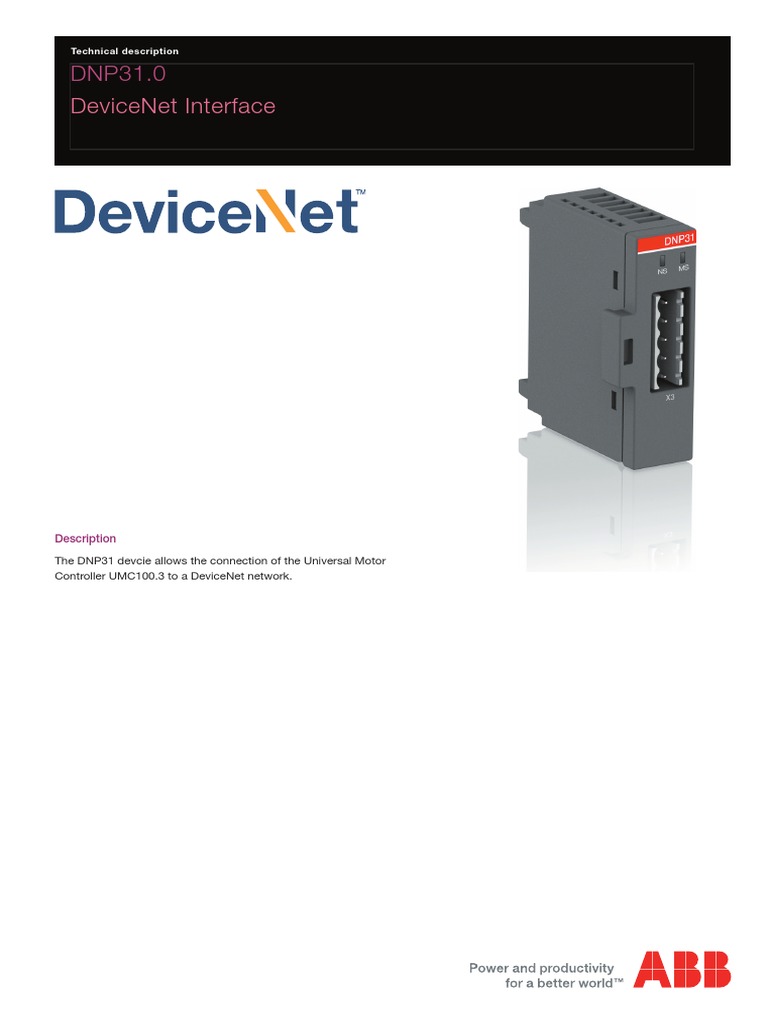 2CDC193005D0201 - DNP31.0 DeviceNet FBP | PDF | Input/Output | Modular Programming