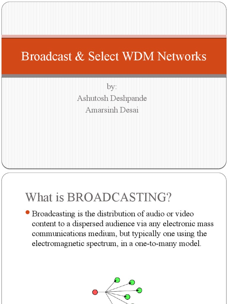Broadcast & Select WDM Networks | PDF | Wavelength Division ...