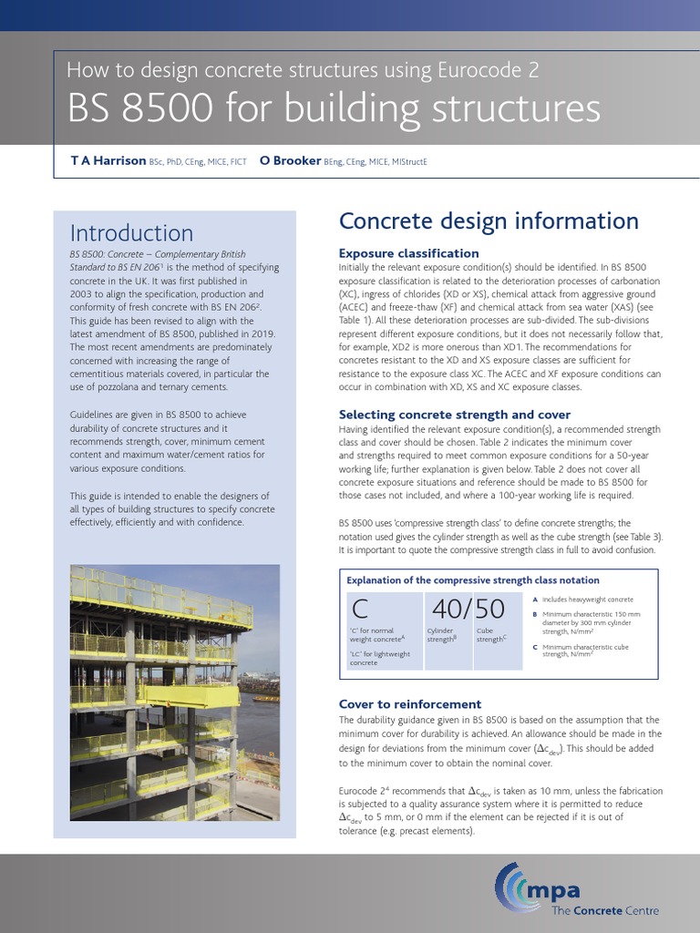 BS 8500 For Building Structures: Concrete Design Information | Download ...