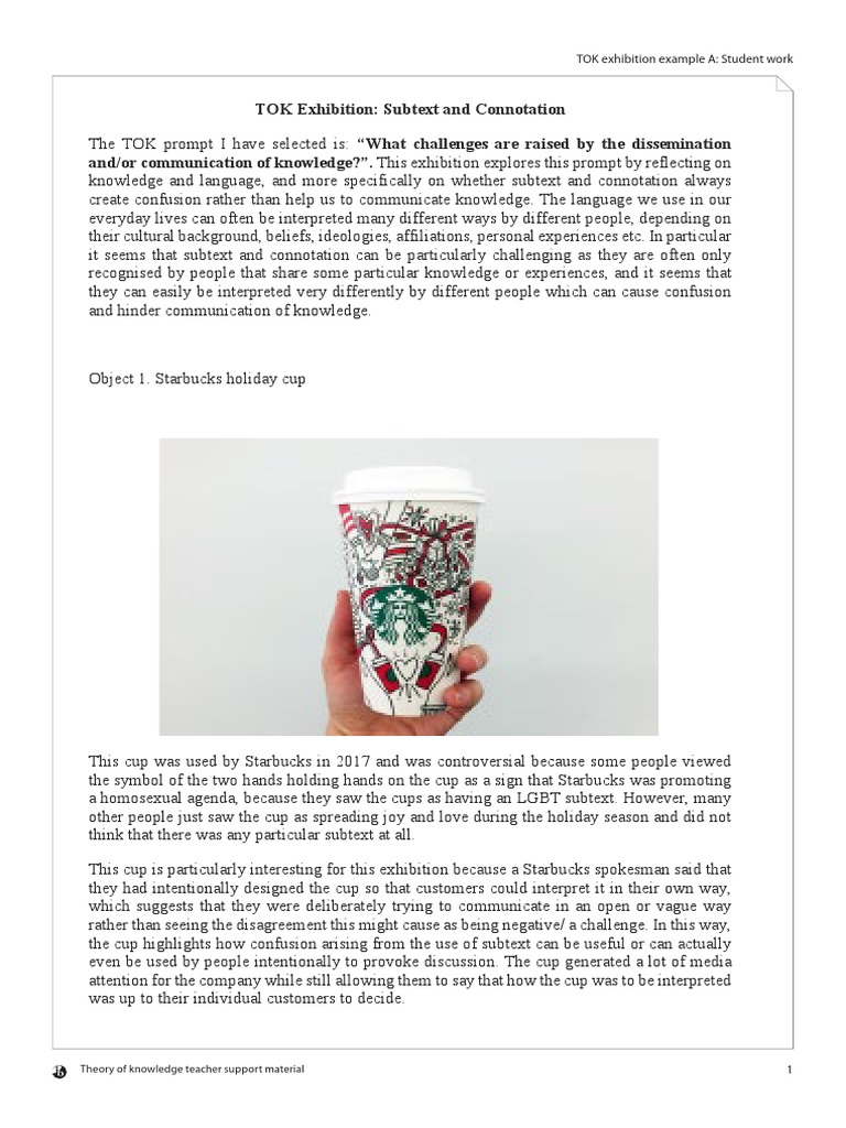 TOK Exhibition A Eng | PDF | Translations | Experience