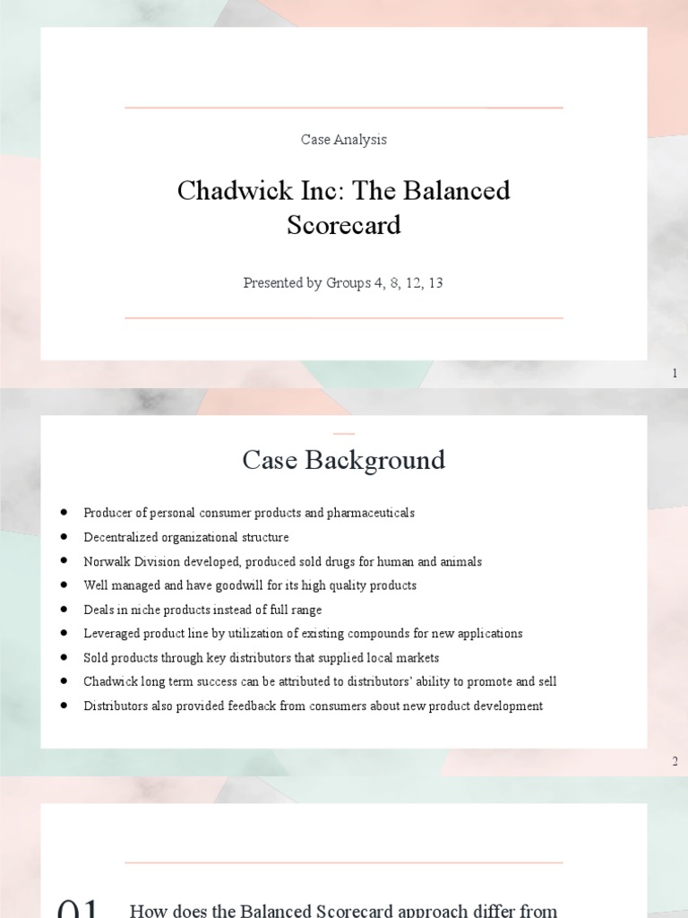 Chadwick Inc: The Balanced Scorecard: Case Analysis | PDF | Strategic ...