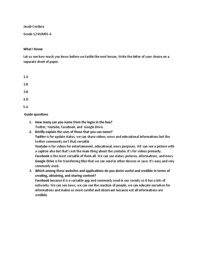 Media and Information Literacy 3 | Download Free PDF | Information ...