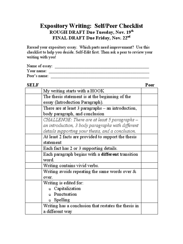 Expository Checklist | PDF