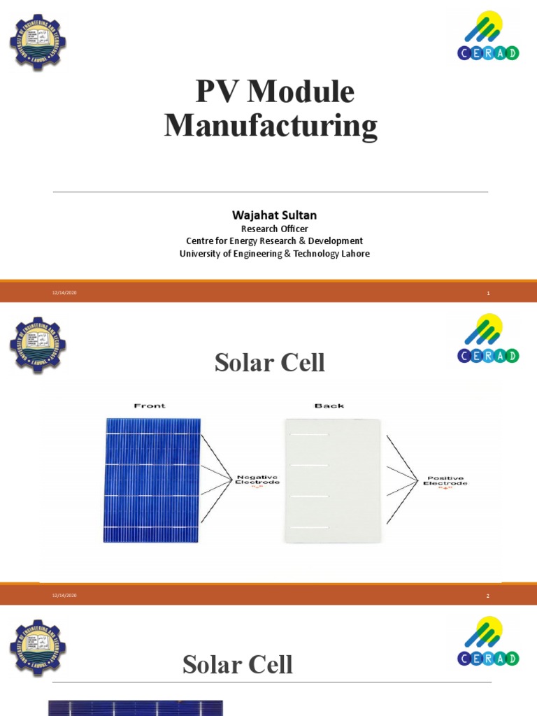 PV Module Manufacturing Process Guide | PDF | Photovoltaics | Solar Panel