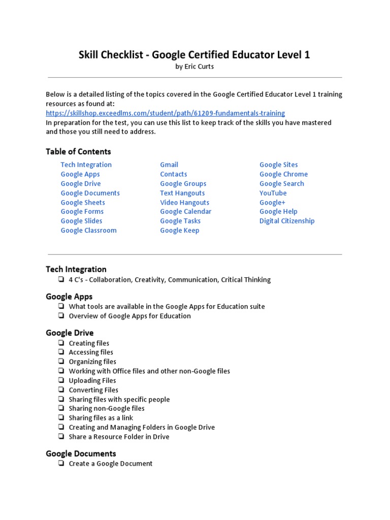 GCE Level 1 Checklist PDF | PDF | Gmail | Alphabet Inc.