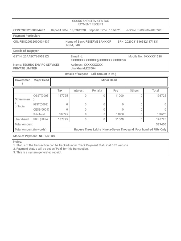 GST-Challan Receipt