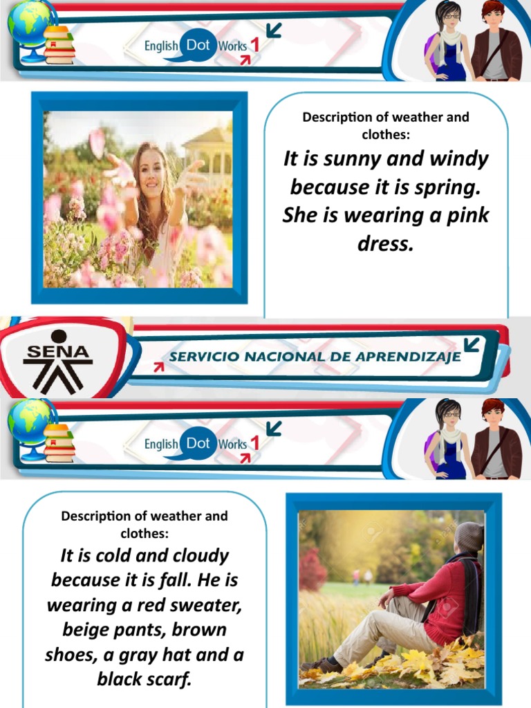 Seasonal Weather and Attire: Descriptions of How Weather Affects ...