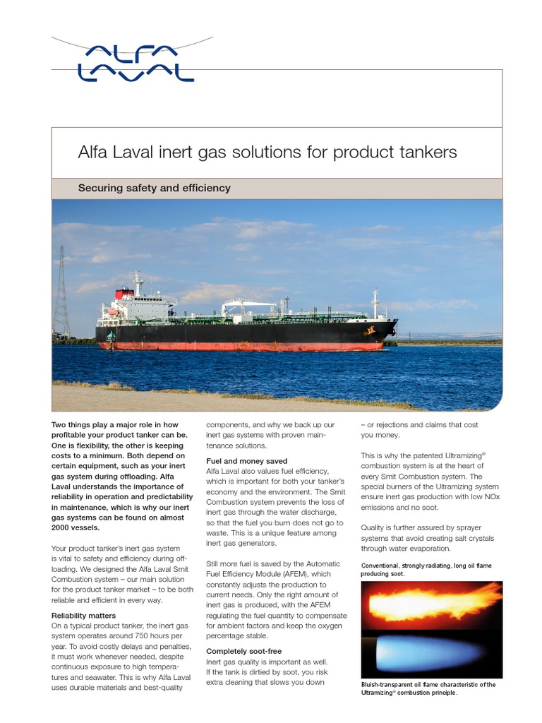 Inert Gas Solutions For Product Tankers PDF | PDF | Oil Tanker | Combustion