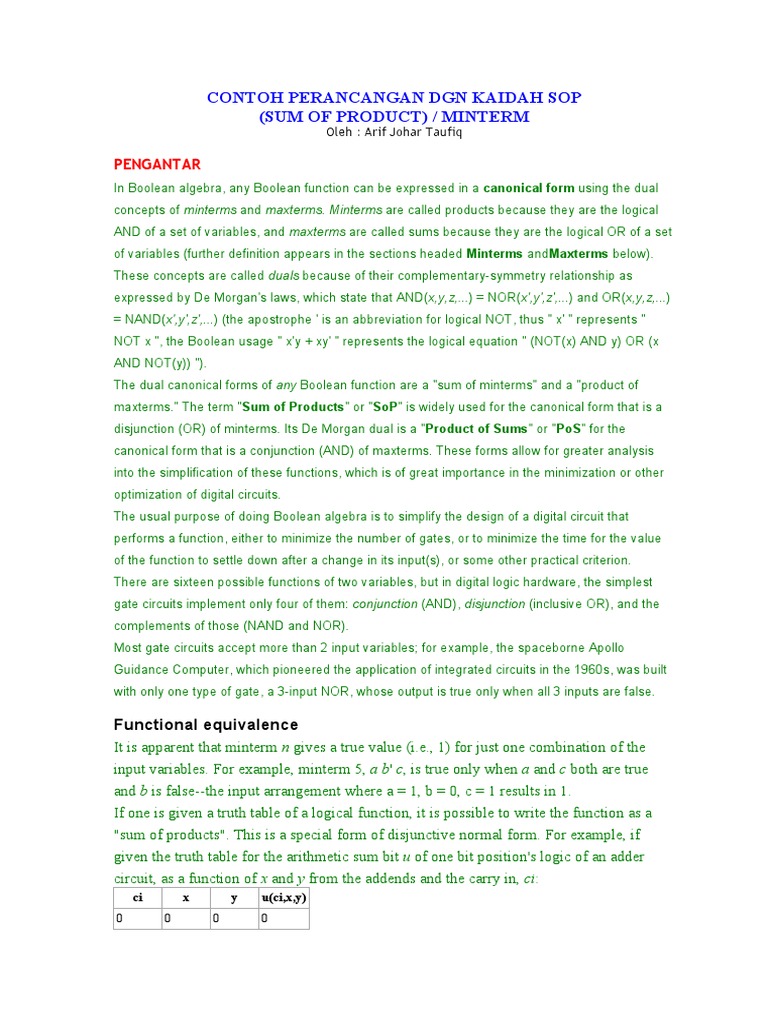 Contoh Perancangan DGN Kaidah Sop | Download Free PDF | Formalism (Deductive) | Theory Of ...