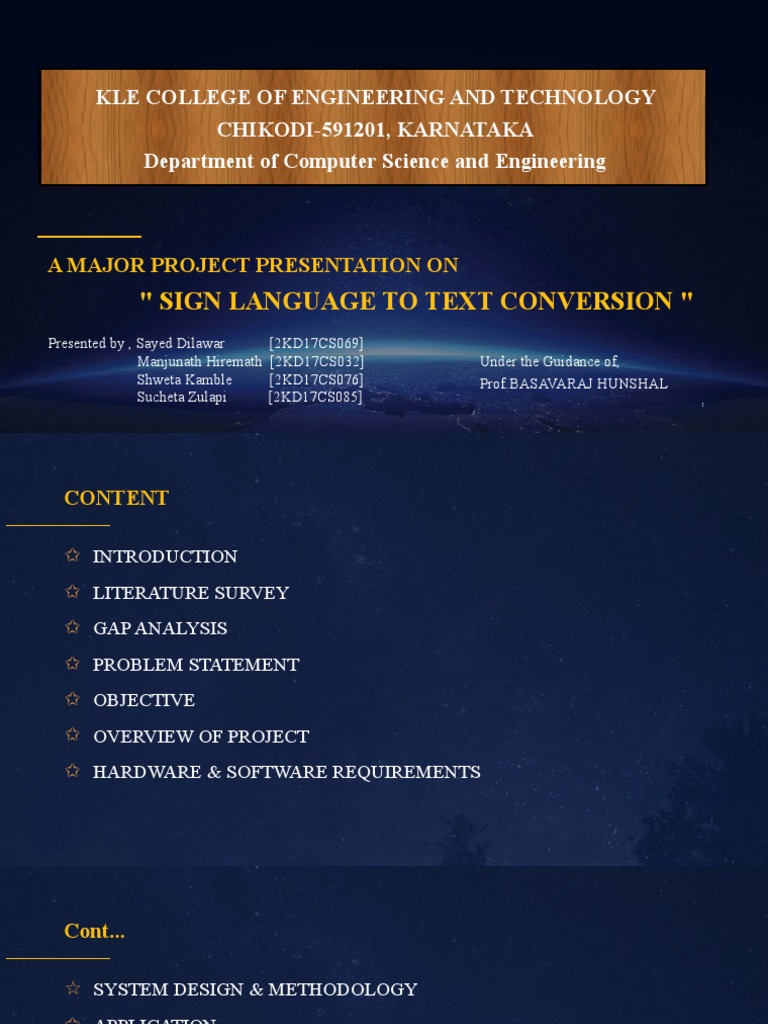 Sign Language To Text Conversion | PDF | Sign Language | Speech Synthesis