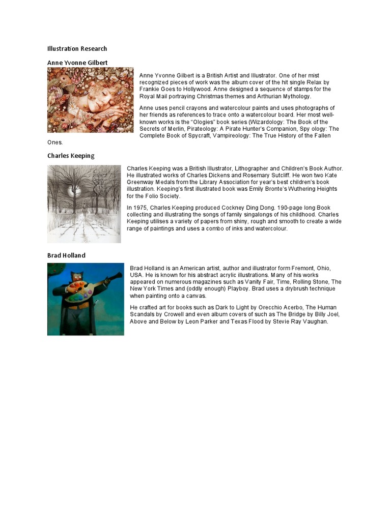 Illustration Research | PDF | Art Media | Paintings