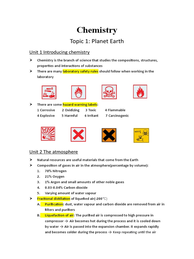Chemistry Note Topic 1 | PDF | Solution | Solubility