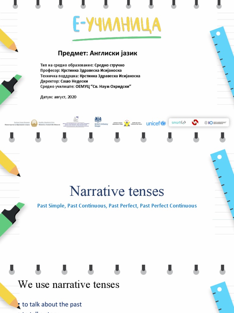 Narrative Tenses | PDF | Grammatical Tense | Grammar