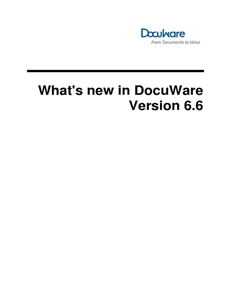 What's New in DocuWare Version 6.6 | PDF | Microsoft Outlook | World Wide Web
