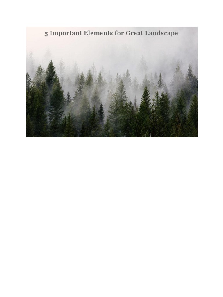 5 Key Elements for Stunning Landscapes | PDF | Composition (Visual Arts ...