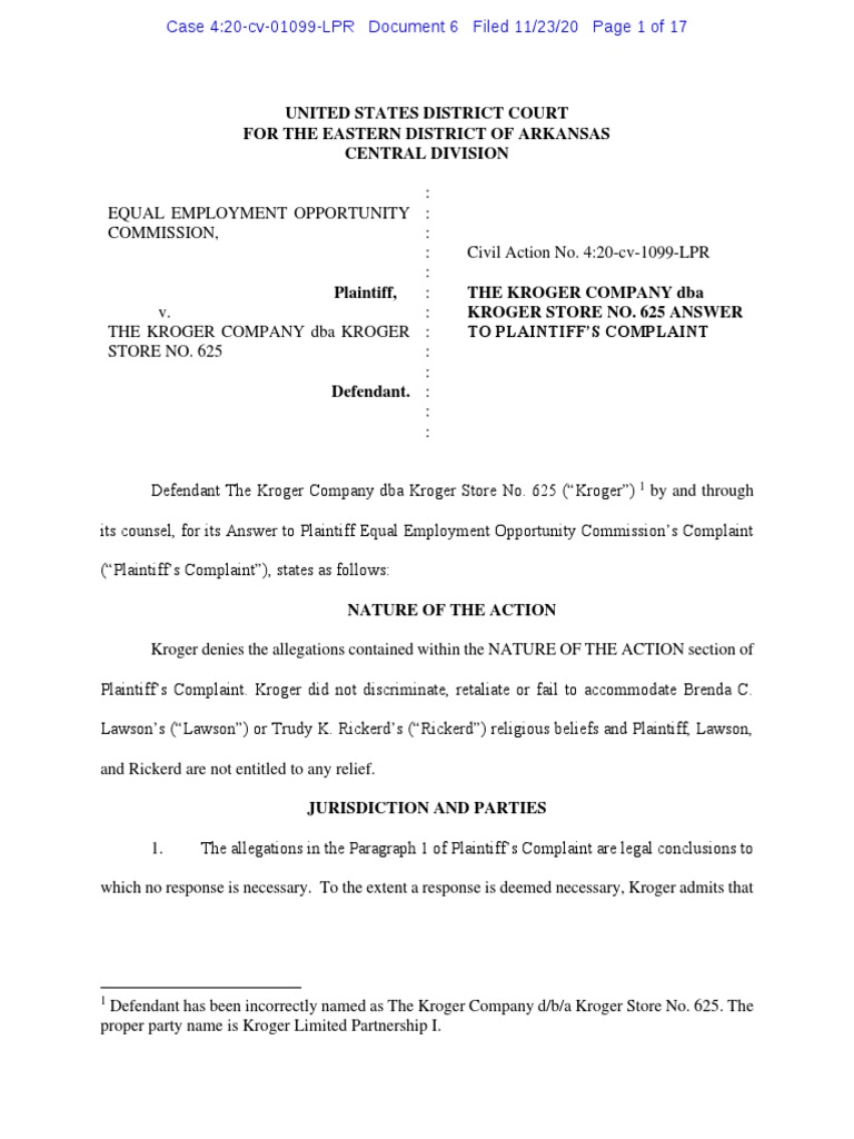 6 Answer | PDF | Equal Employment Opportunity Commission | Complaint