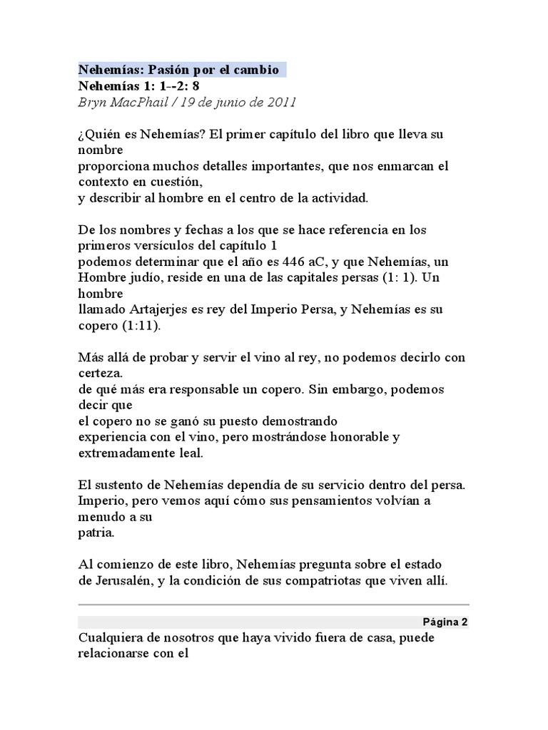 Resumen del Libro de Nehemías | PDF | Oración | Dios