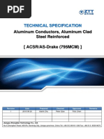 ACSR Drake Conductor Specifications | PDF | Wire | Electromagnetism