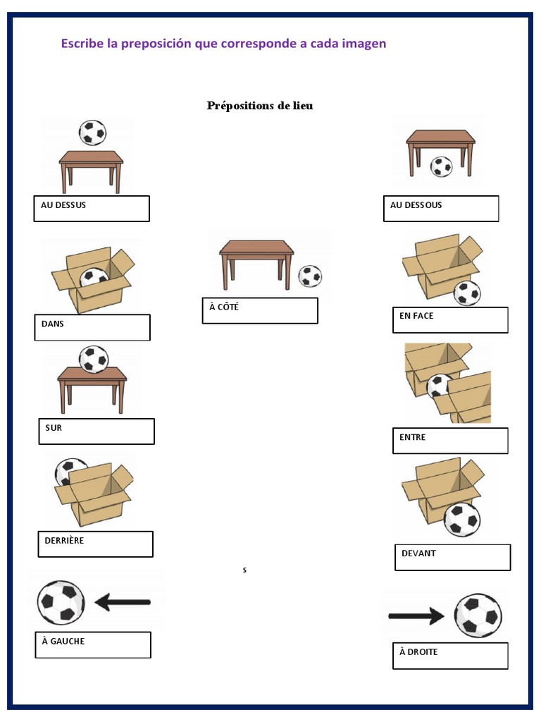 Prepositions de Lieu | PDF