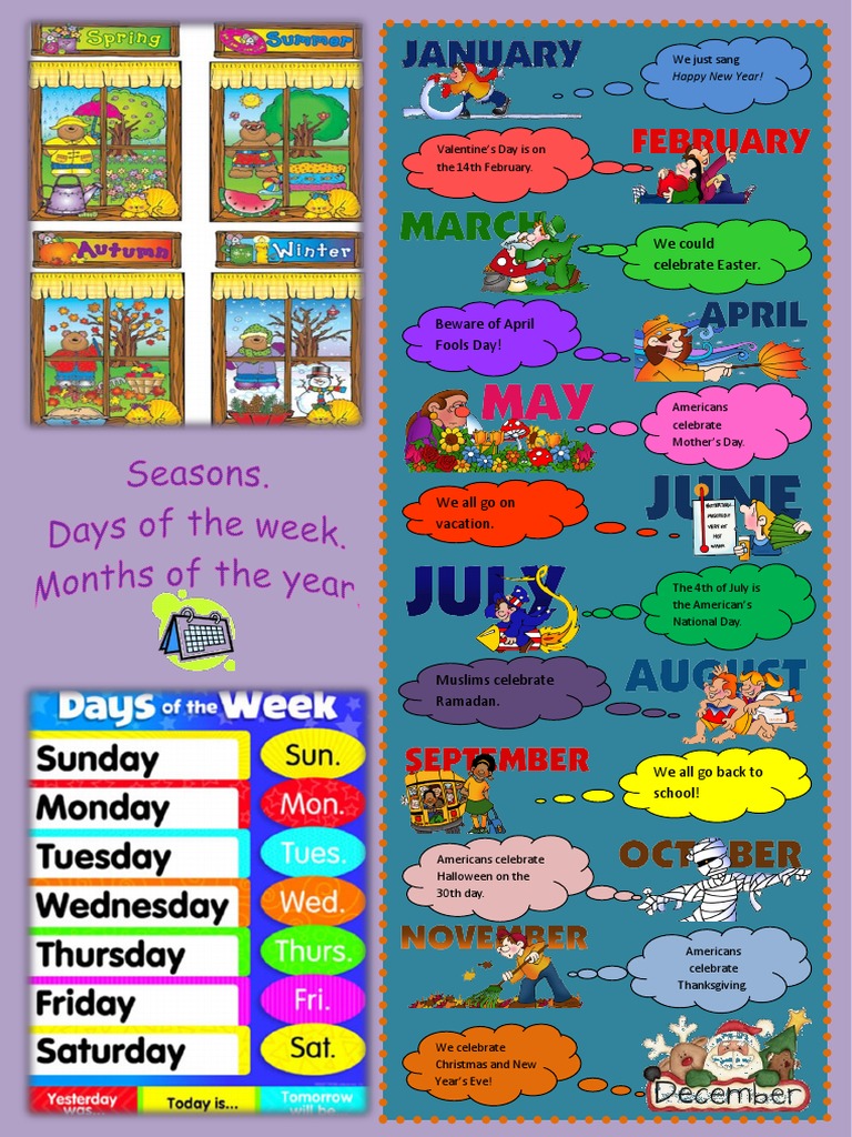 Seasons-Days-Months-Poster-Classroom-Posters 20443 | PDF