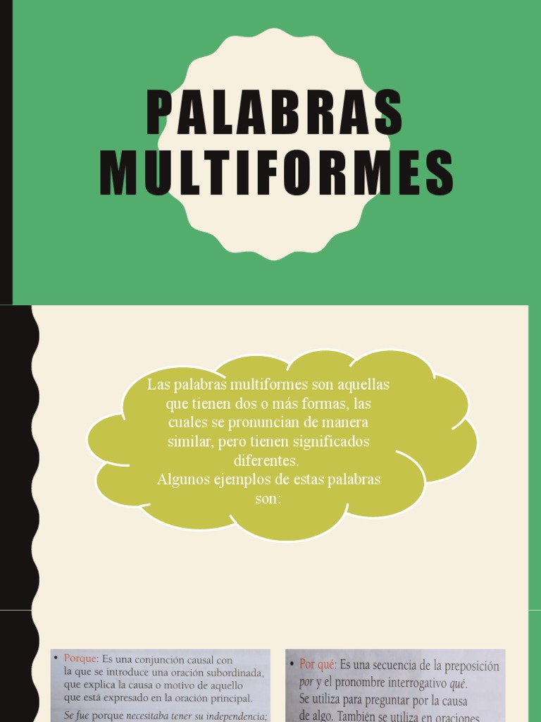 Palabras Multiformes | PDF