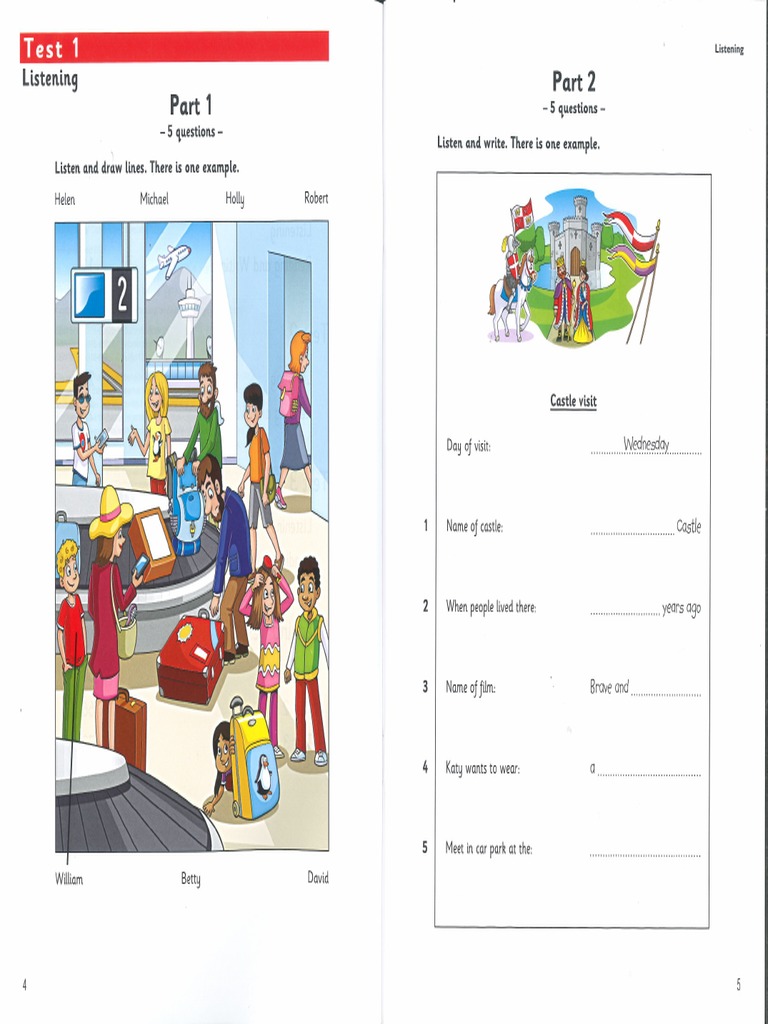 Flyers 2 Test 1 Listening | PDF