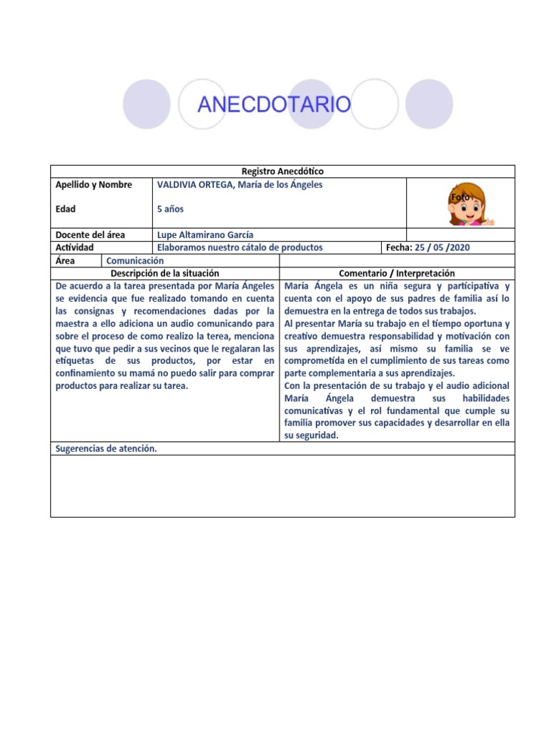 ANECDOTARIO | PDF | Evaluación | Información