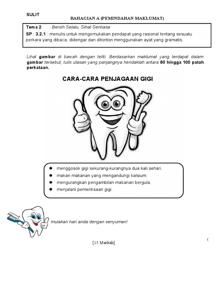 Cara-Cara Penjagaan Gigi: Lihat Gambar Di Bawah Dengan Teliti ...