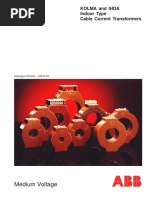 Cable Type Current Transformers Overview | PDF | Transformer | Components