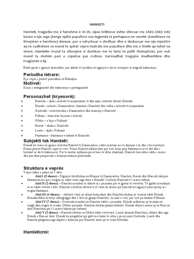 HAMLETI | PDF