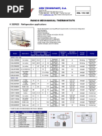 Ranco K-Series Thermostat Specs | PDF | Switch | Electrical Components