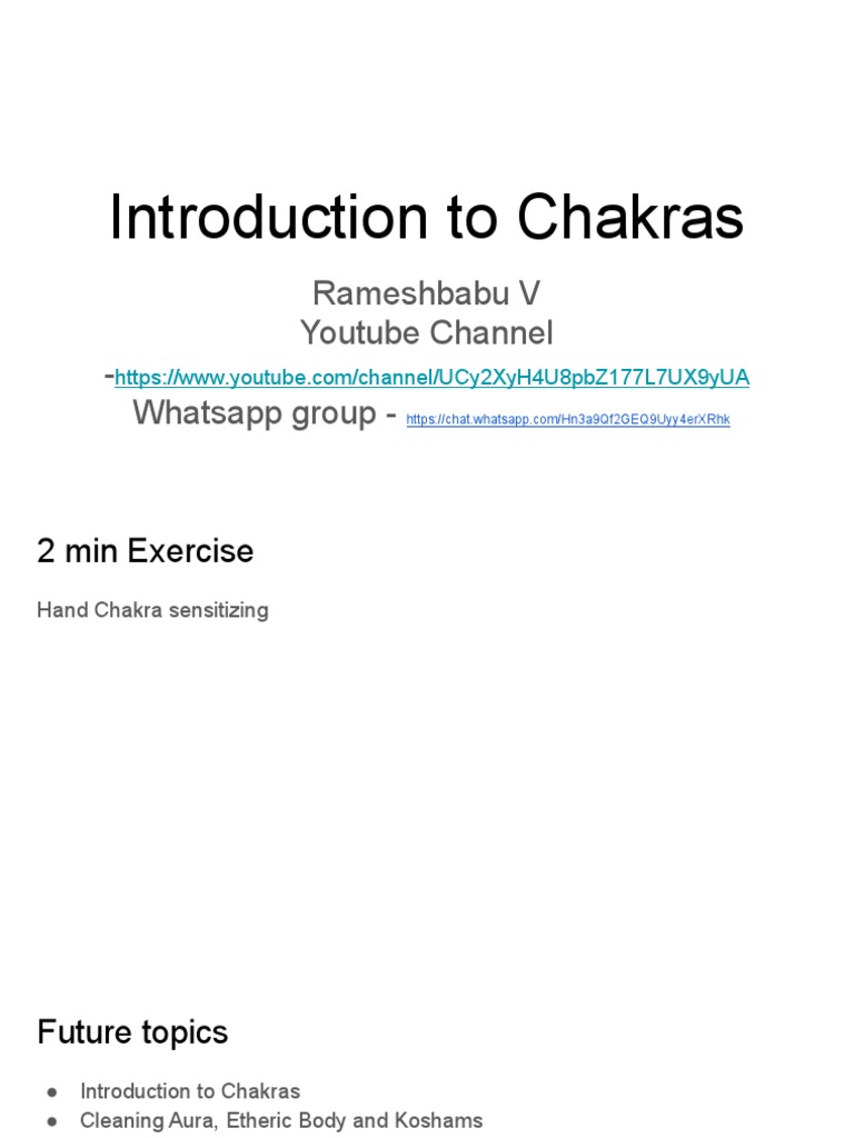 Introduction To Chakras | PDF