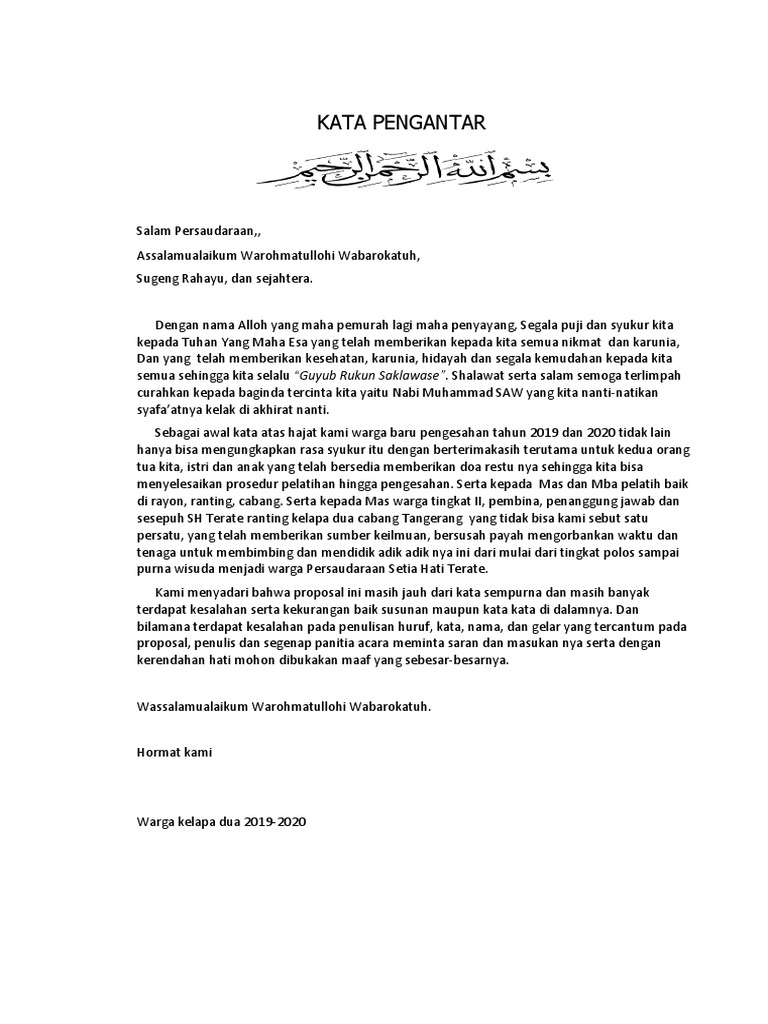 Draft Proposal Hal 1, II, III, IV, V, Dan VIII | PDF