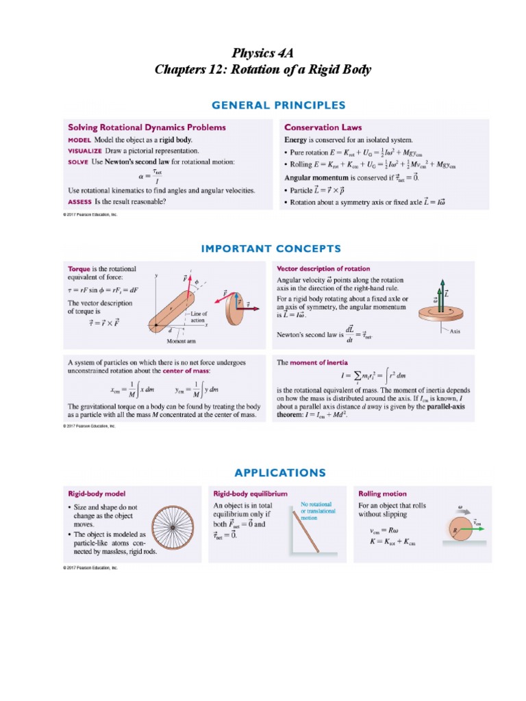 Chapter 12 - Rotation of A Rigid Body - Solutions | PDF | Rotation ...