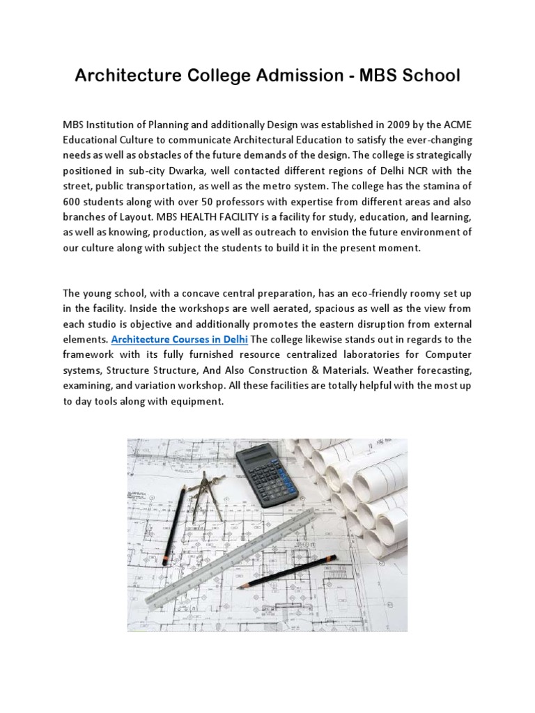 Architecture College Admission | PDF | Learning | Schools
