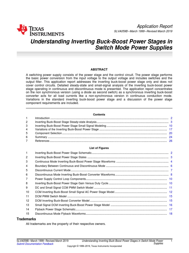 Understanding Inverting Buck-Boost Power Stages in Switch Mode Power ...
