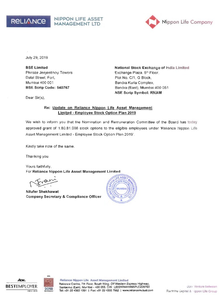 Reliance: Nippon Life Asset Management LTD | PDF