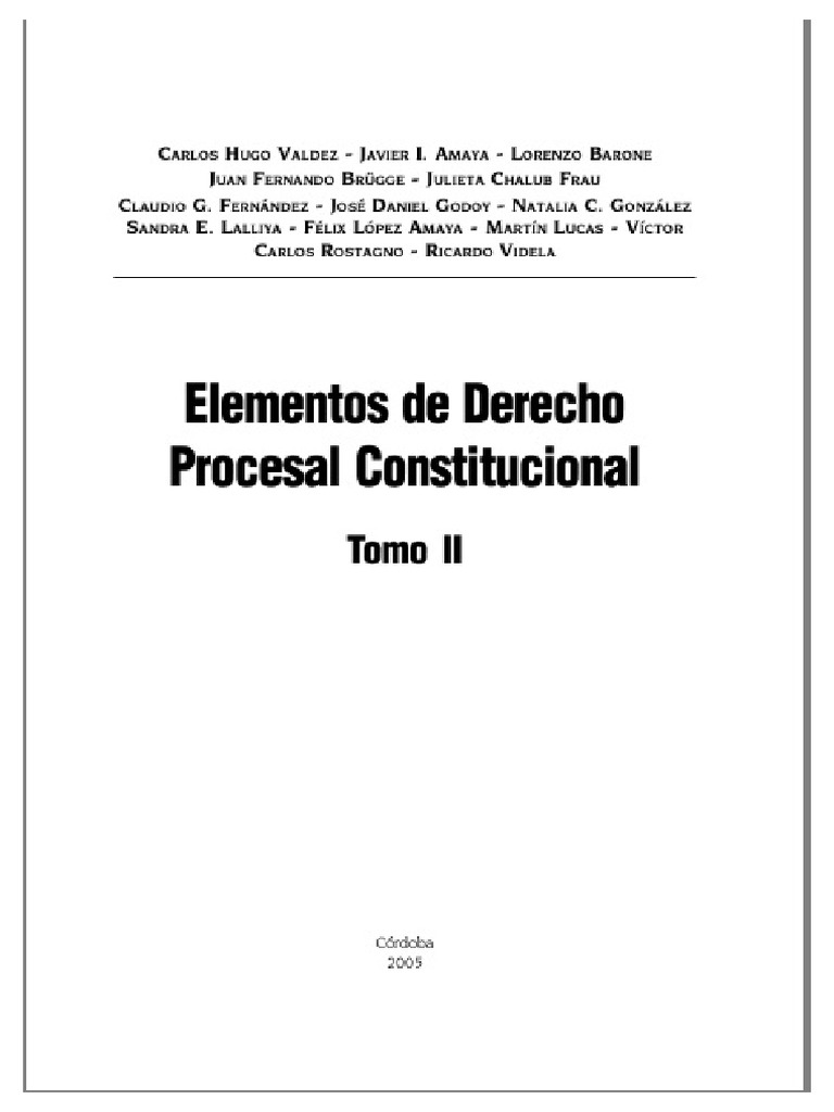 Elementos Dcho Proc Const T 2 Valdez-Barone | PDF