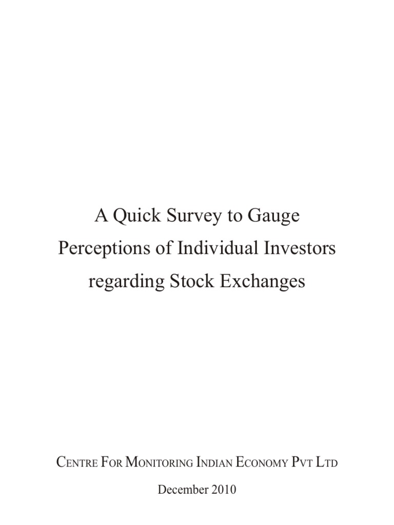 Quick Survey | PDF | Financial Markets | Stocks